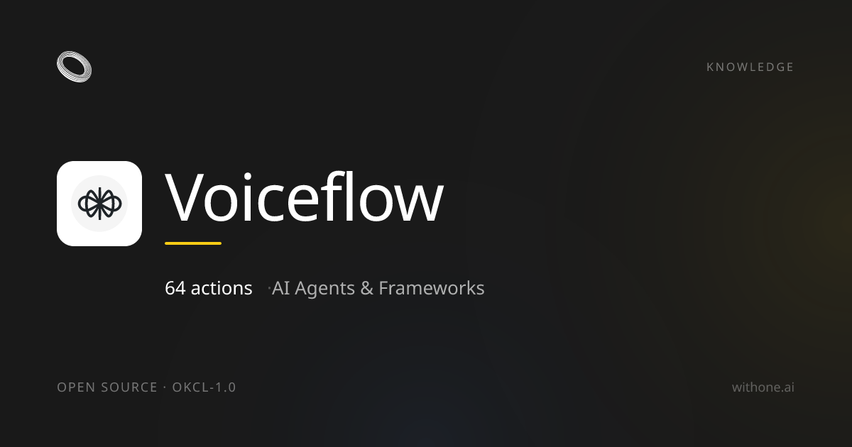 Voiceflow Knowledge | One